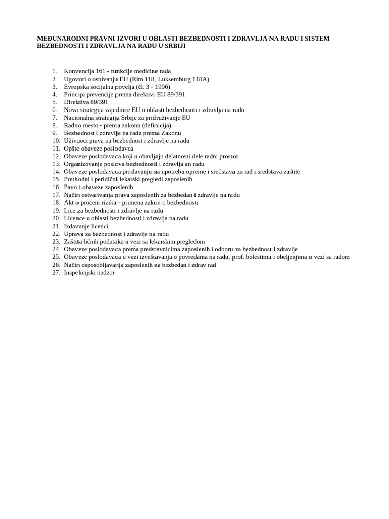 Pitanja - Pravni Deo | PDF