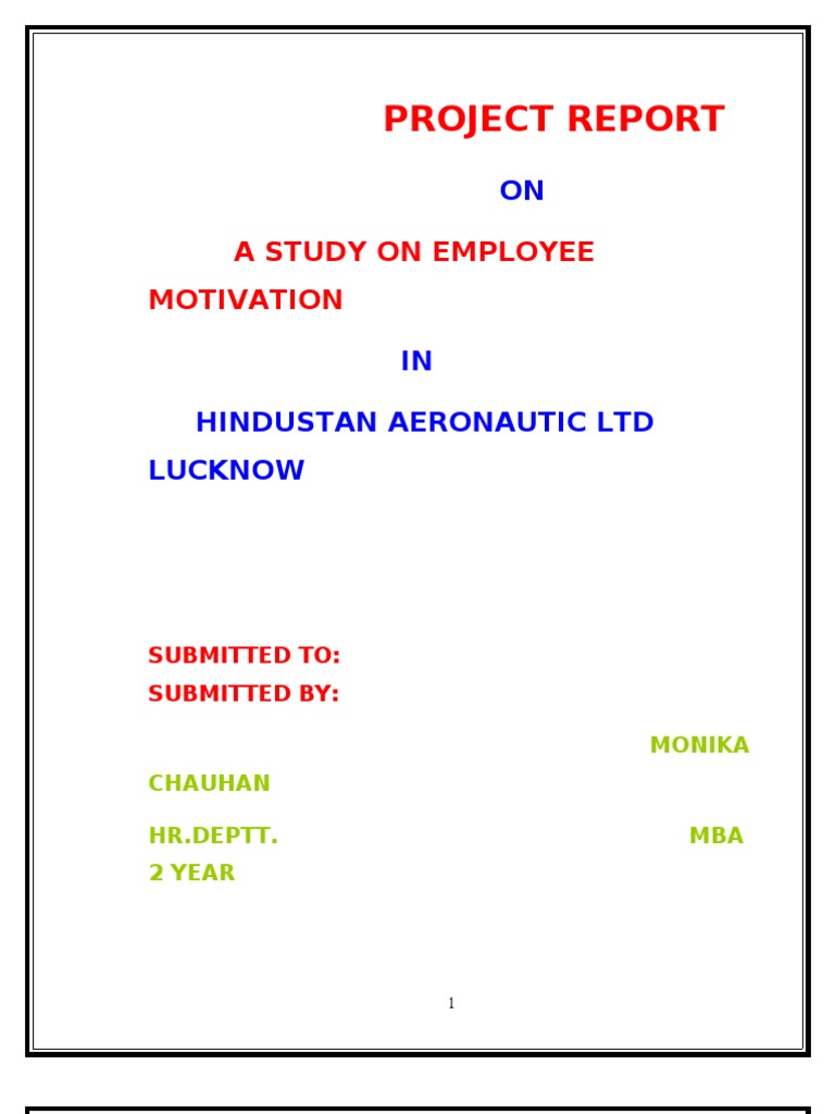 Employee Motivation Study at HAL | PDF | Motivation | Motivational