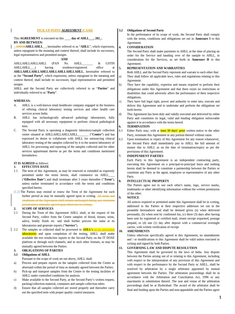 CASH - PUP - Standard Template | PDF | Arbitration | Indemnity