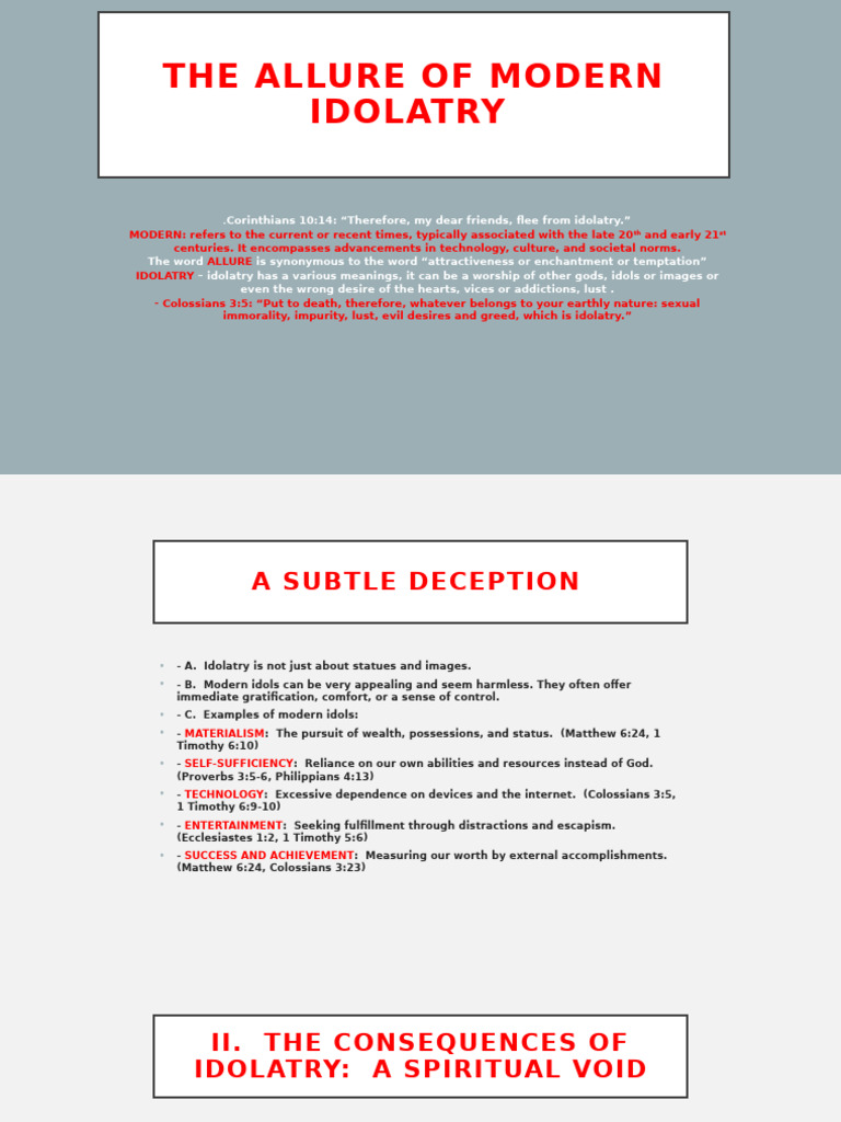 The Allure of Modern Idolatry | PDF | Idolatry