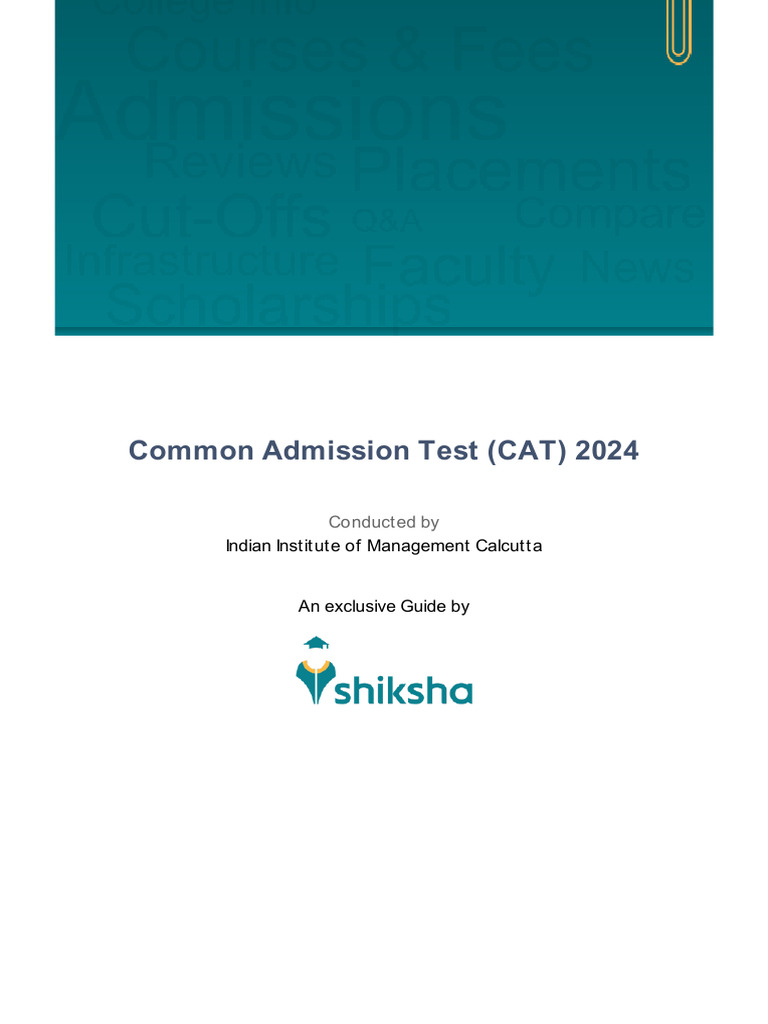 CAT 2024 Exam Pattern Overview | PDF | Data Collection | Evaluation Methods