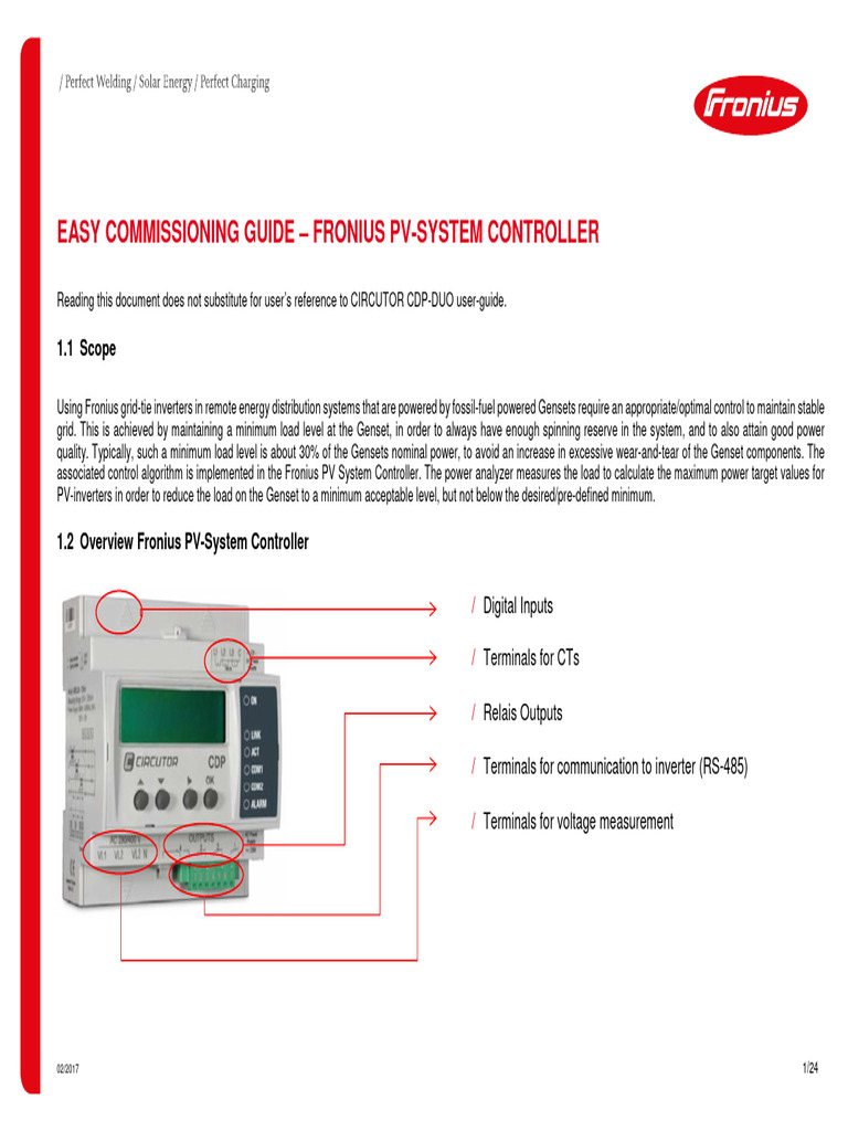 SE QG Easy Commissioning Guide PV System Controller en | PDF ...