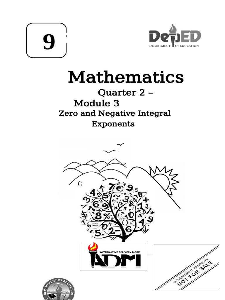 Math 9 Zero and Negative Integral Exponents | PDF | Exponentiation ...
