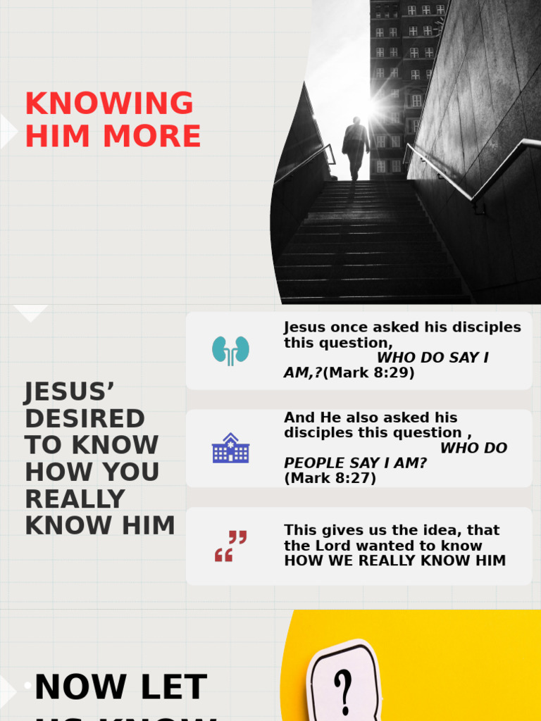 Outline About Knowing Jesus | PDF | Jesus | Gospel Of John