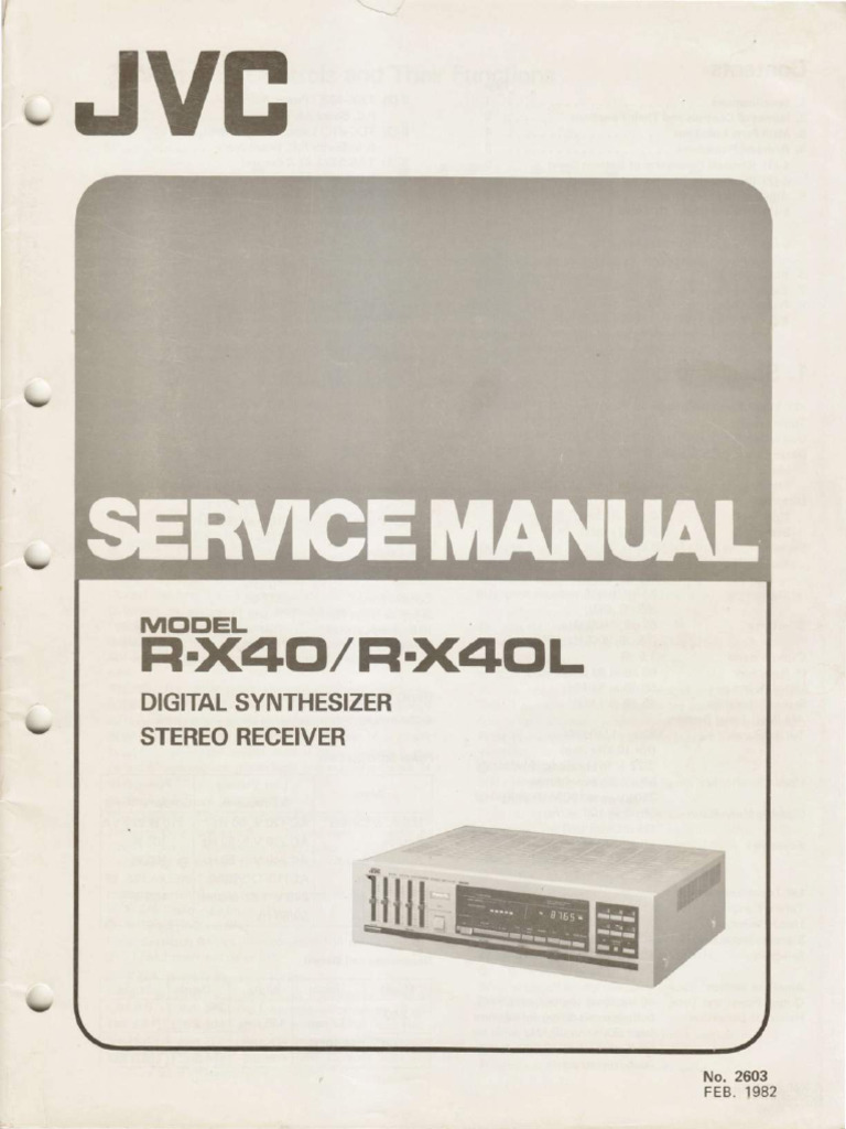 JVC R-X40 Service Manual | PDF | Frequency Modulation | Hertz