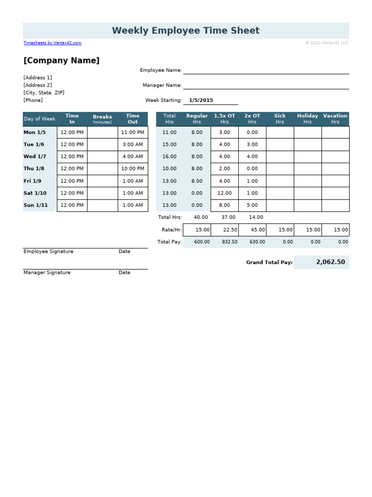 timesheet-with-breaks-in-minutes_CA | PDF | Human Resources | Copyright