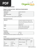 Seven Oceans Emergency Food Ration 500 G Data Sheet: Country Approval ...