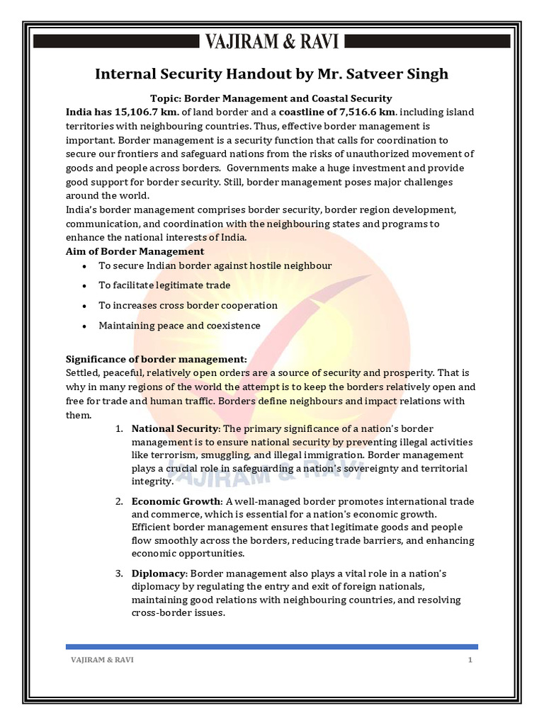 Border Management and Coastal Security | PDF | National Security | Smuggling