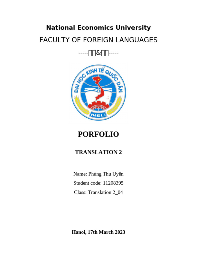 Porfolio - Translation 2 | PDF