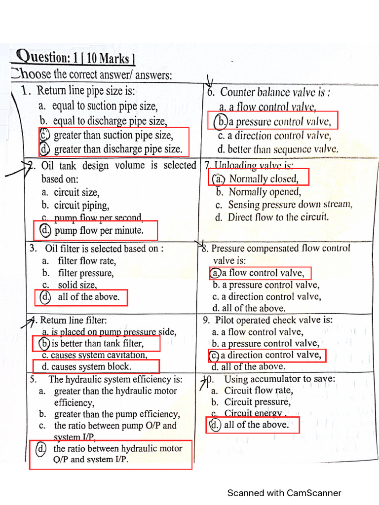 Fluid Power SSP - Midterm 2023-Solution | PDF