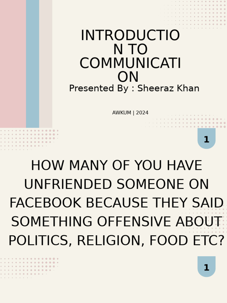 Introduction to communication | PDF