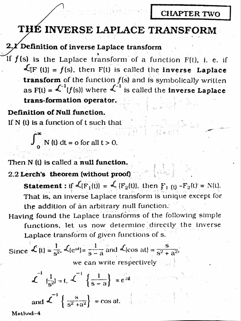 2. Inverse Laplace Transform | PDF
