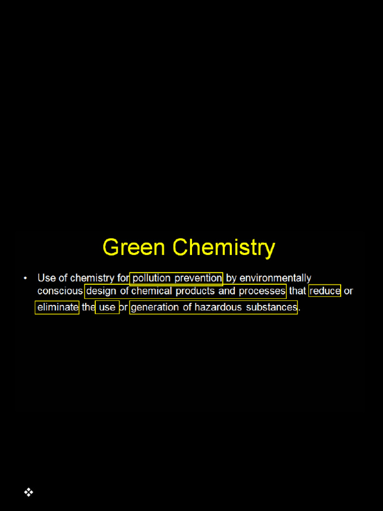 5 JAN L1 Principles of Green Chemistry | PDF | Green Chemistry | Chemistry