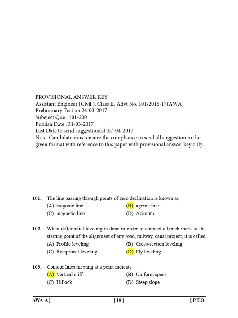 Civil Engineering Exam Questions & Answers | PDF | Fluid Dynamics | Force
