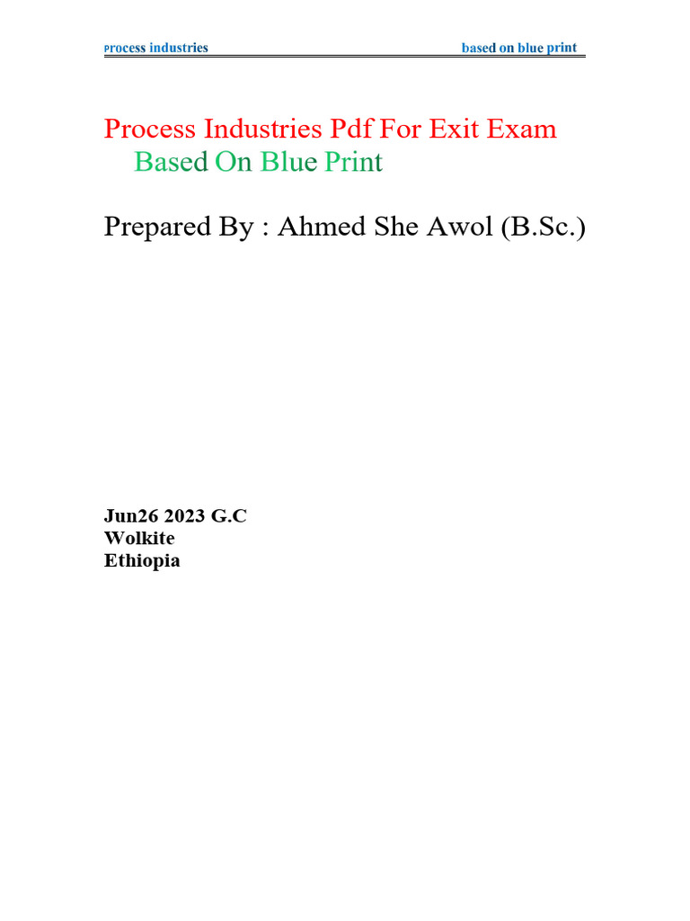 Process Industries Overview for Exit Exam | PDF | Fertilizer | Sugar