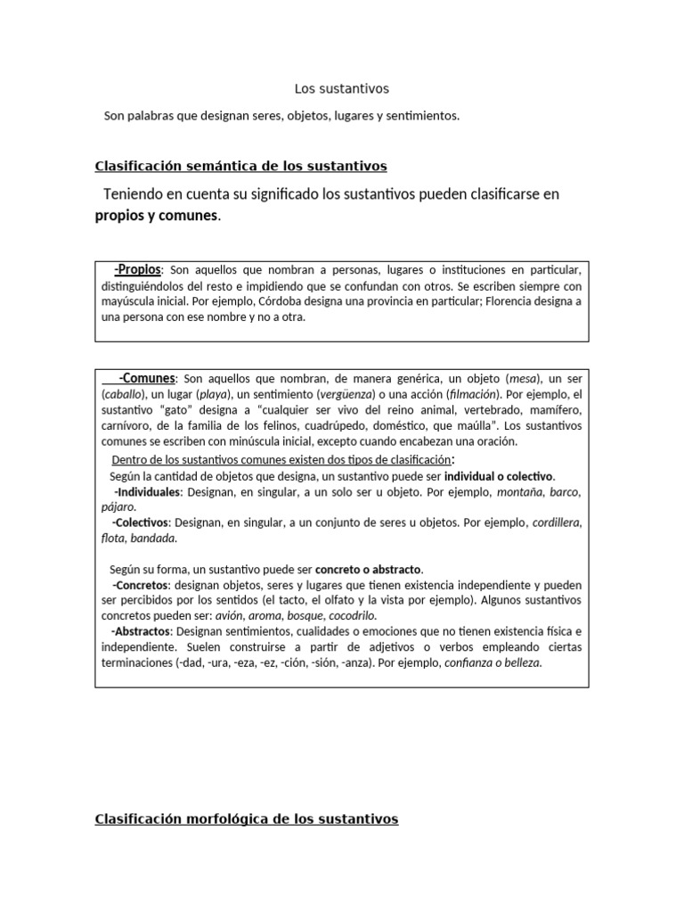 Continuidad Pedagógica (Adjetivos y Sustantivos) | PDF | Sustantivo ...