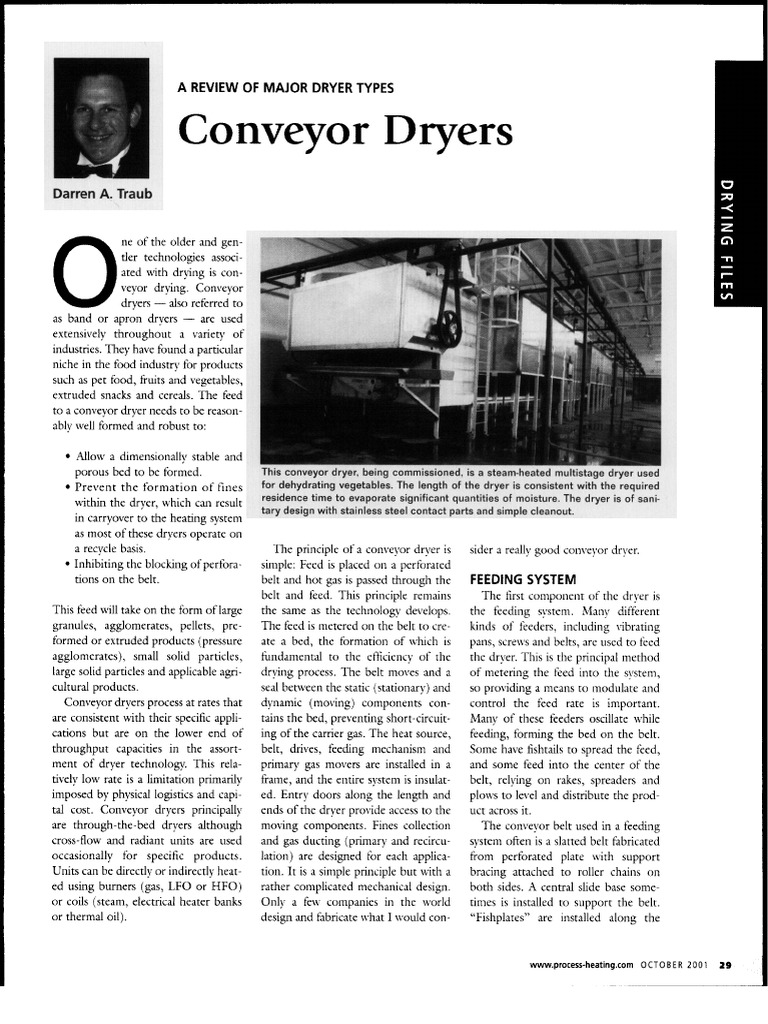 Conveyor Dryersa Review of Major Dryer Types | PDF