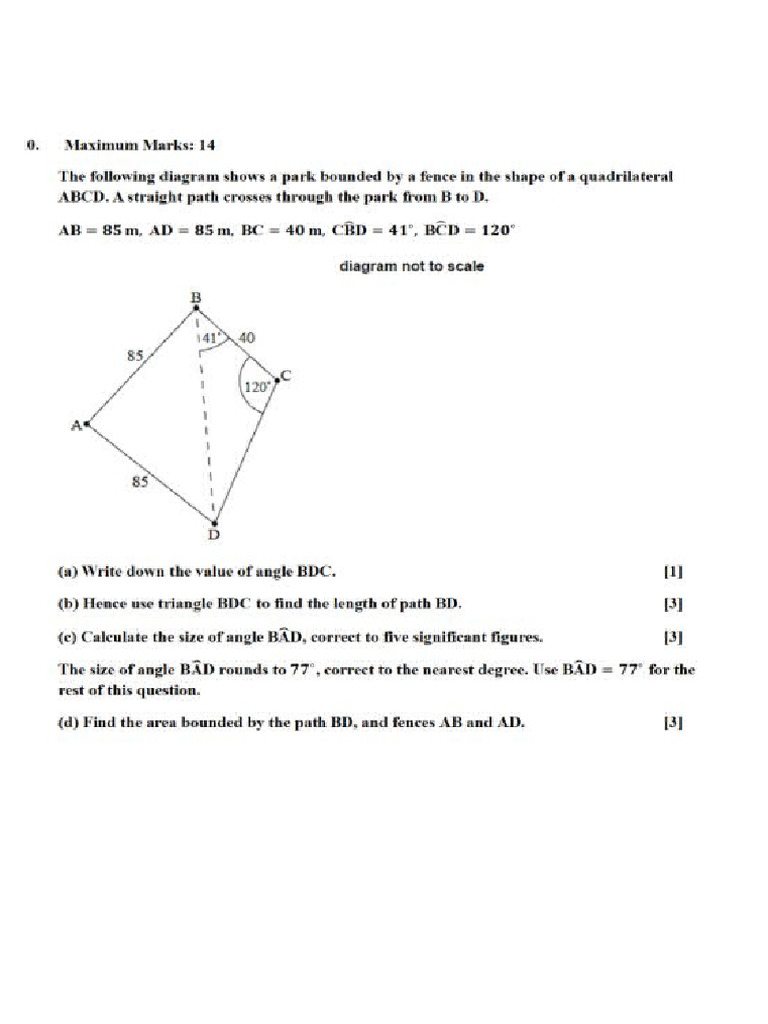 Math Geometry Past Paper | PDF