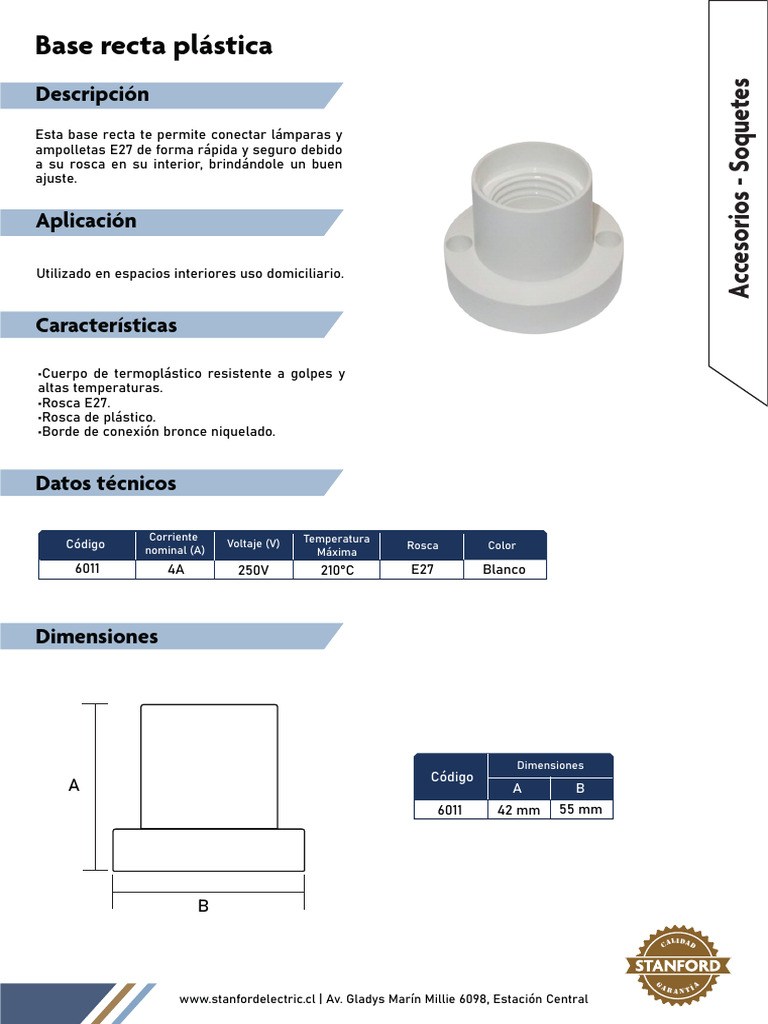 6011-BASE RECTA PLASTICA | PDF