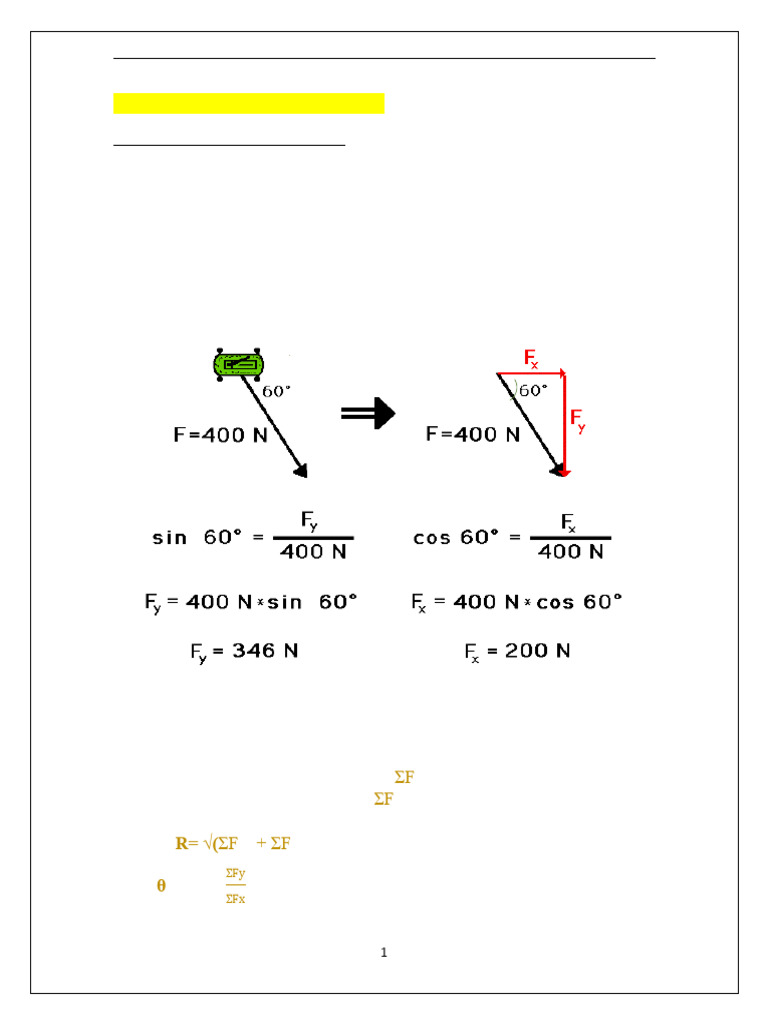 Resolution of Concurrent Forces | PDF | Euclidean Vector | Angle