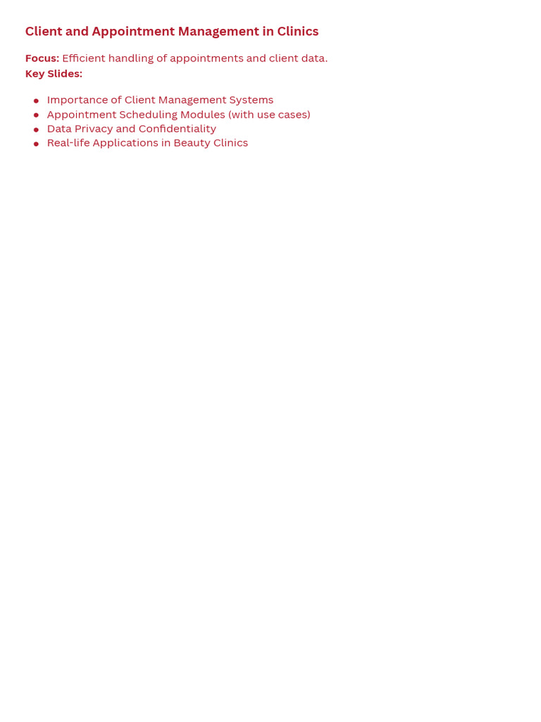 Clinic Client Management Essentials | PDF