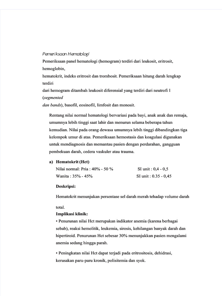 pemeriksaan-hematologi | PDF