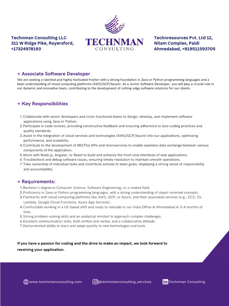 Associate Software Developer 2025 | PDF | Software | Cloud Computing