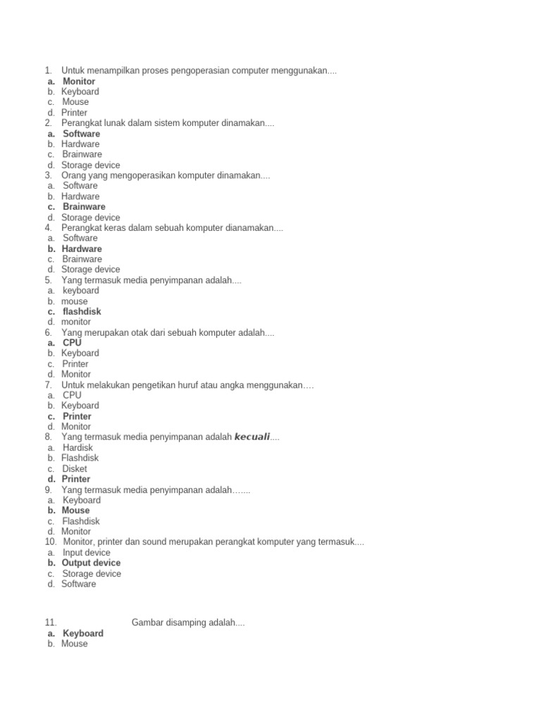 Jawaban PTS TIK 6 | PDF