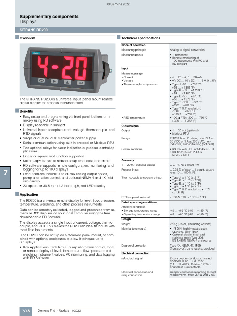 sitransl_rd200_fi01_en | PDF | Power Supply | Alternating Current