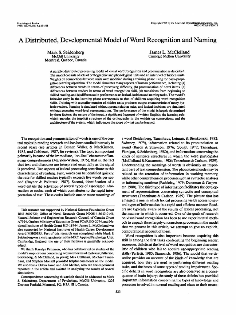 Seid Enberg 1989 | PDF | Orthography | Word