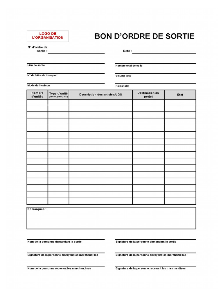 Release Order FR | PDF