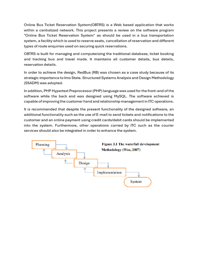 Bus Reservation System | PDF
