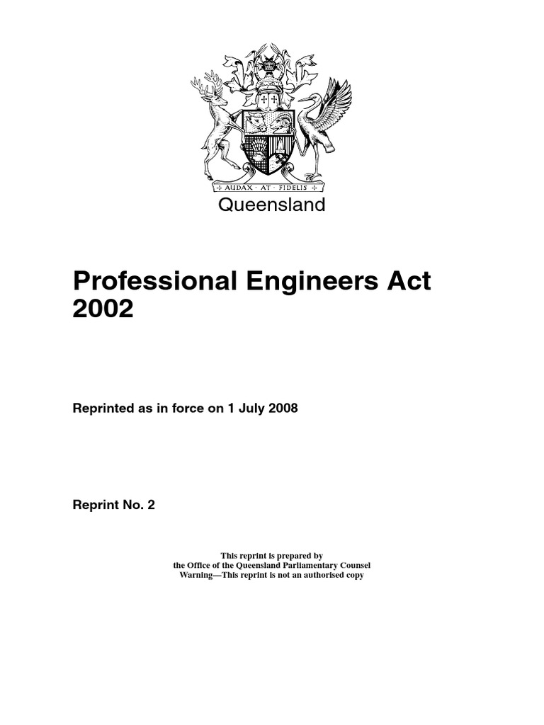 Professioanal Engineers Act 2002 | PDF | Engineer | Justice