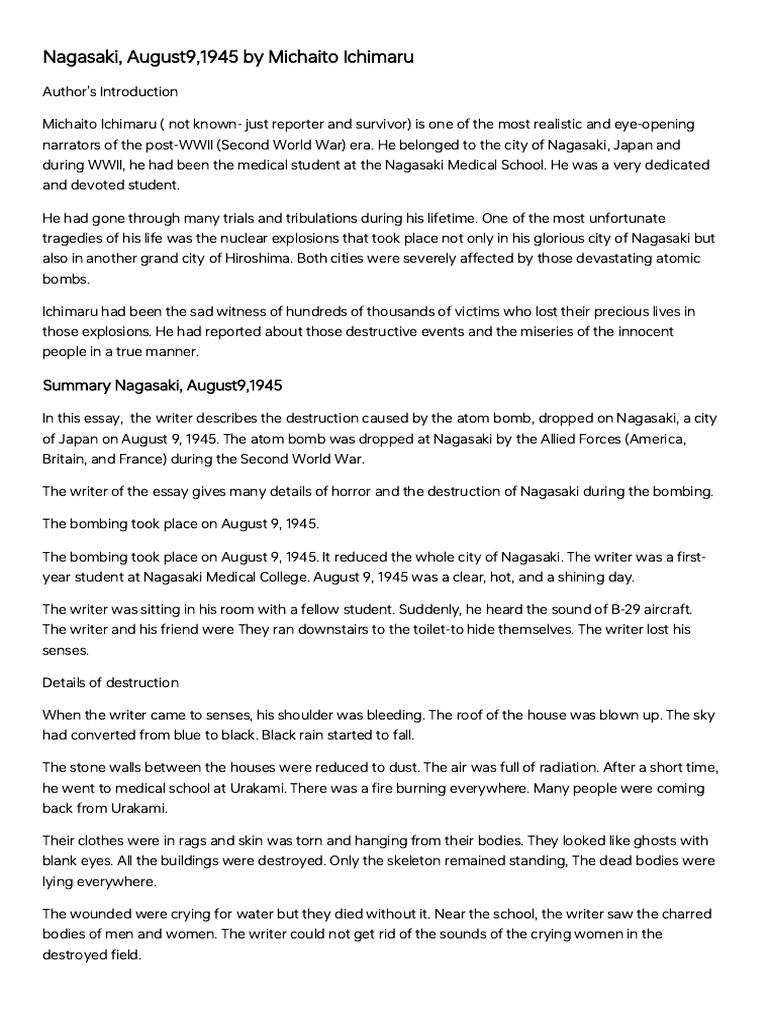 Nagasaki, Augus-WPS Office | PDF | Nuclear Weapons | Nagasaki