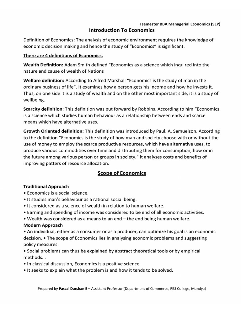 Module 1 - Managerial Economics | PDF