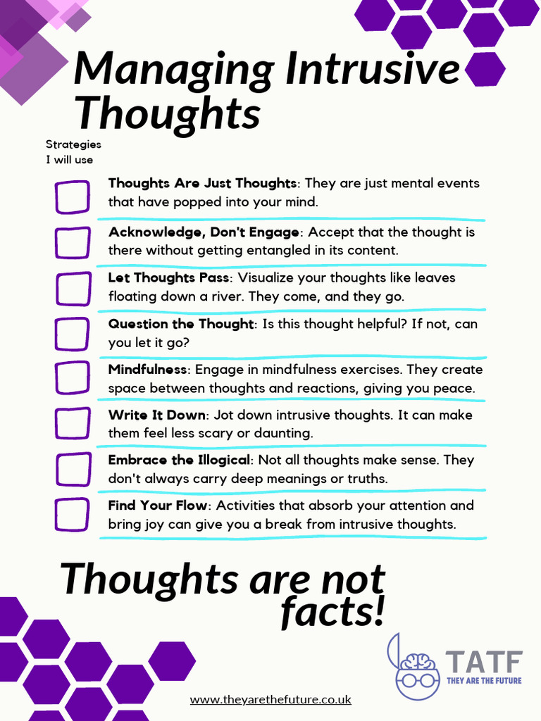 Intrusive Thoughts Worksheet | PDF