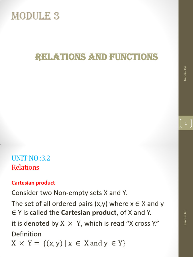 2.Relations | PDF | Set (Mathematics) | Algebra
