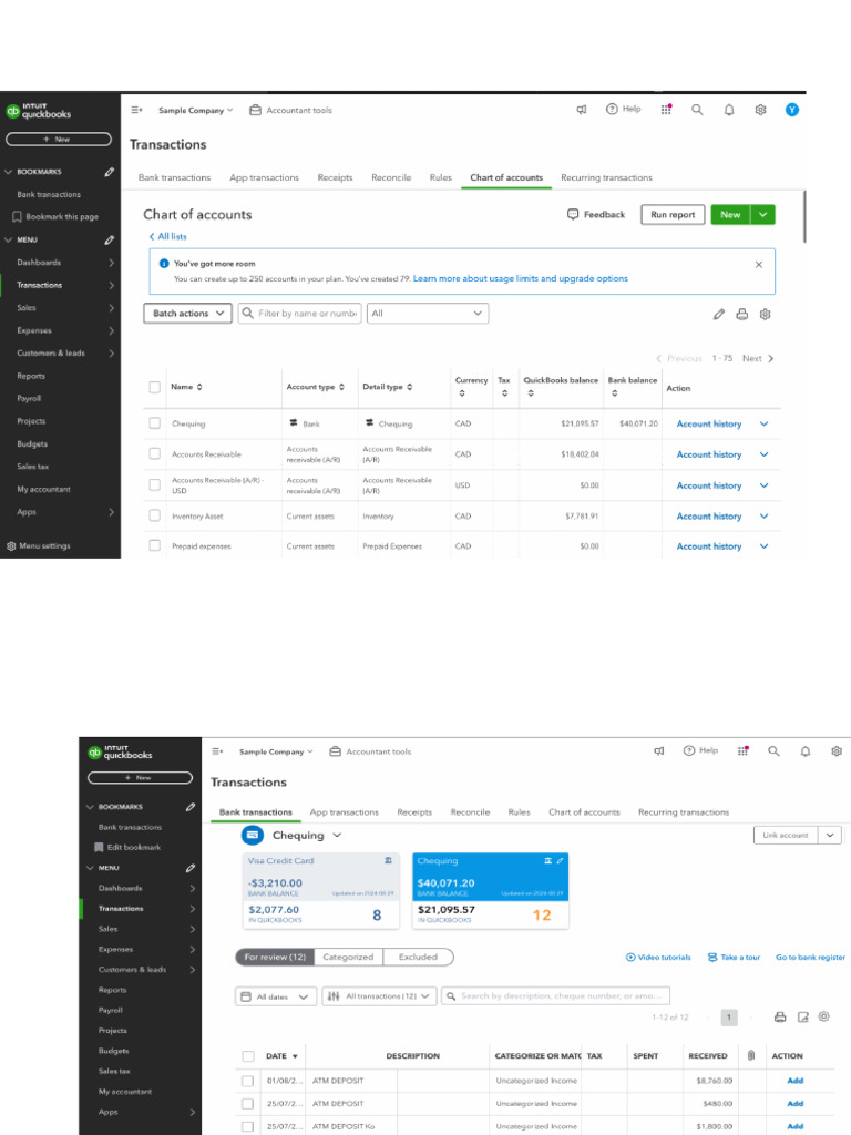 Quickbooks Online Sample Portfolio | PDF