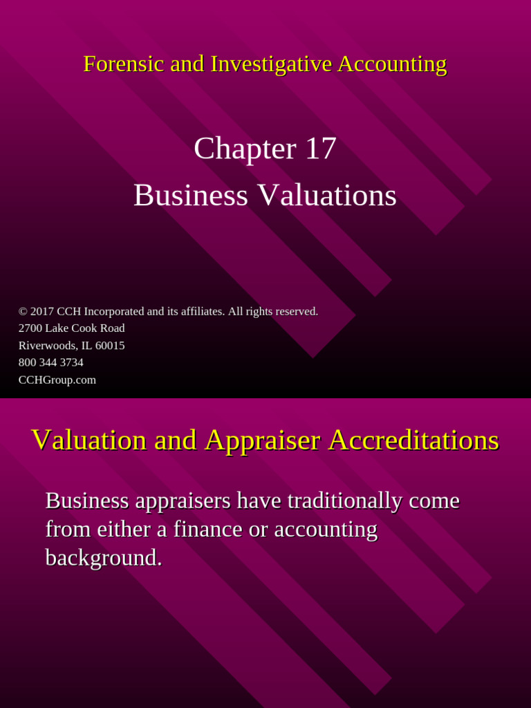 8ed CCH Forensic Investigative Accounting Ch17 | PDF | Real Estate Appraisal | Valuation (Finance)
