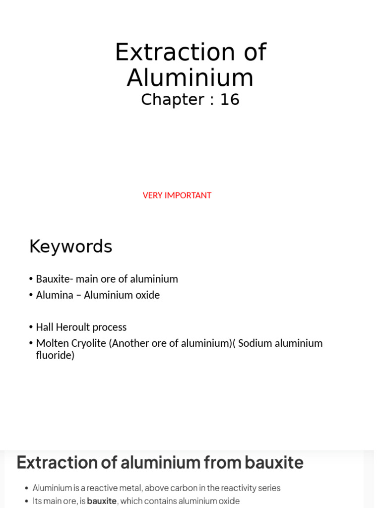 Extraction of Aluminium | PDF
