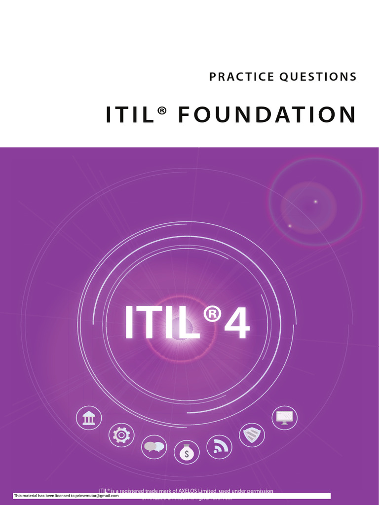 Practice Questions ITIL FOUNDATION | PDF | It Service Management | Service Level Agreement