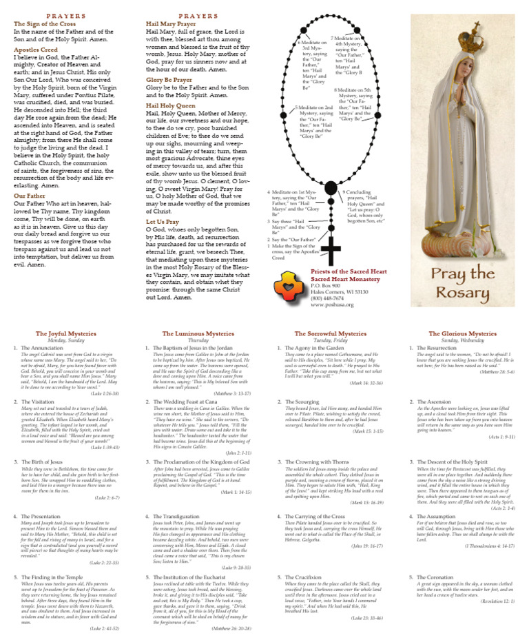 Catholic Prayers and Rosary Guide | PDF | Jesus | Mary, Mother Of Jesus