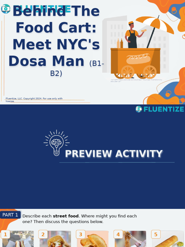 ? Behind The Food Cart - Meet NYC's Dosa Man (B1 - B2) | PDF | Foods ...