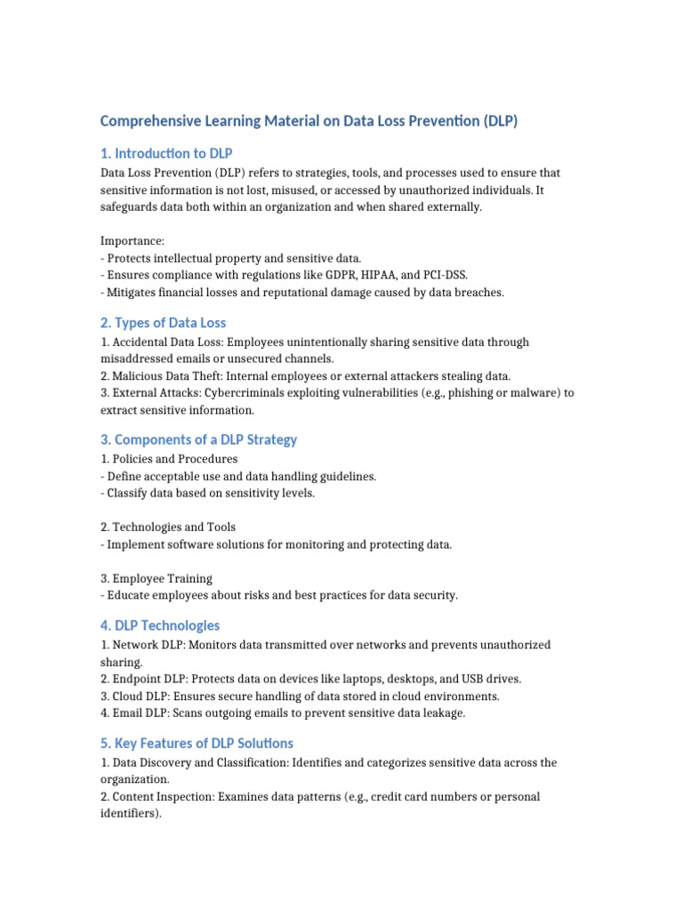 DLP_Learning_Material | PDF | Security | Computer Security