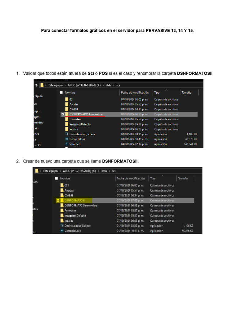 Configuracion DSN en Servidor PV13, 14 y 15 | PDF