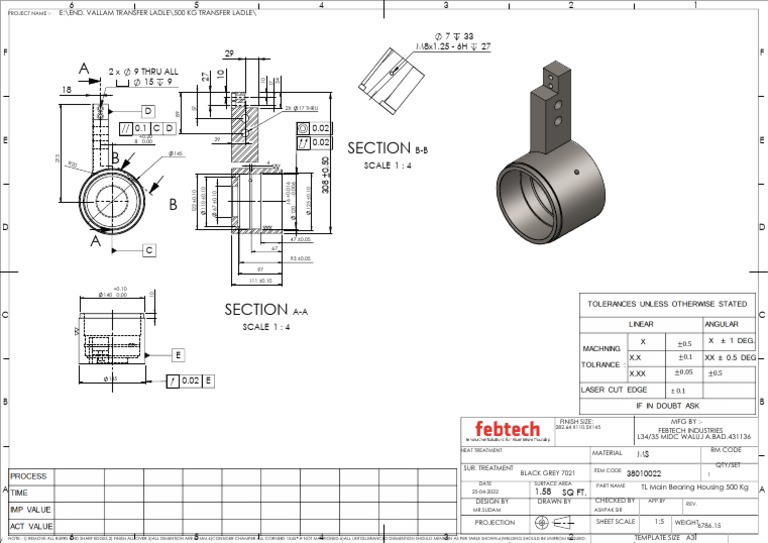 TL Main Housing Assly 500 KG | PDF | Industrial Processes | Mechanical ...