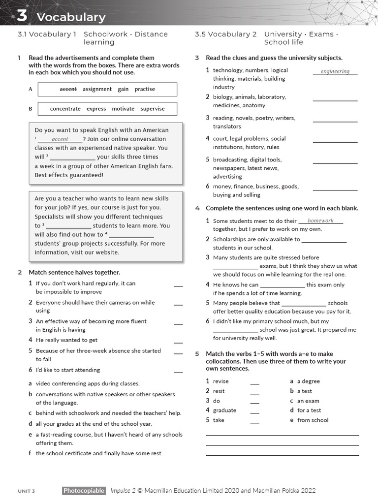 IMP L2 TRF U3 Vocabulary | PDF | English Language | Linguistics