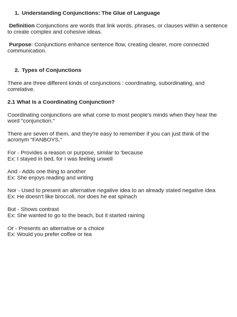 CONJUNCTION Presentation | PDF | Linguistics | Semantic Units
