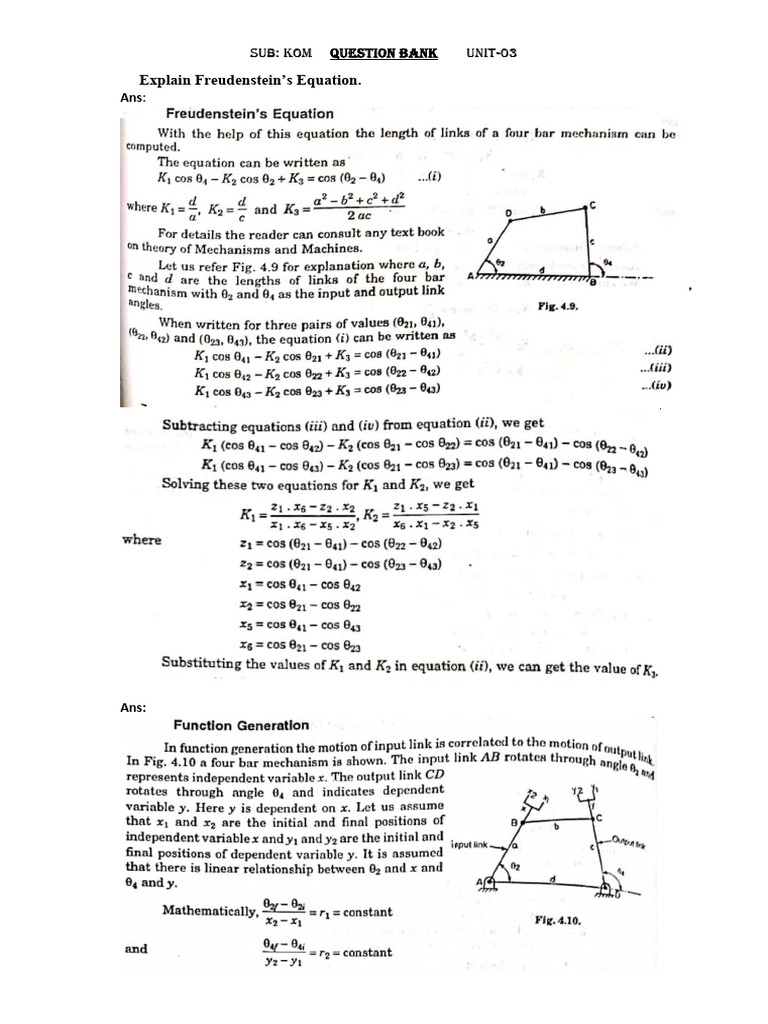 Kom Unit 3 Question Bank - Solution | PDF