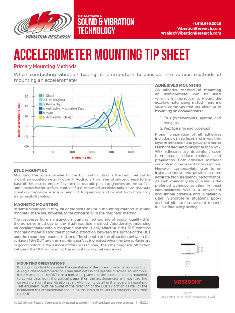 Accelerometer Sensor MountingTips | PDF | Adhesive | Accelerometer